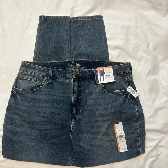 Time and Tru | Jeans | Time And Tru Dark Blue High Rise Jeans | Poshmark